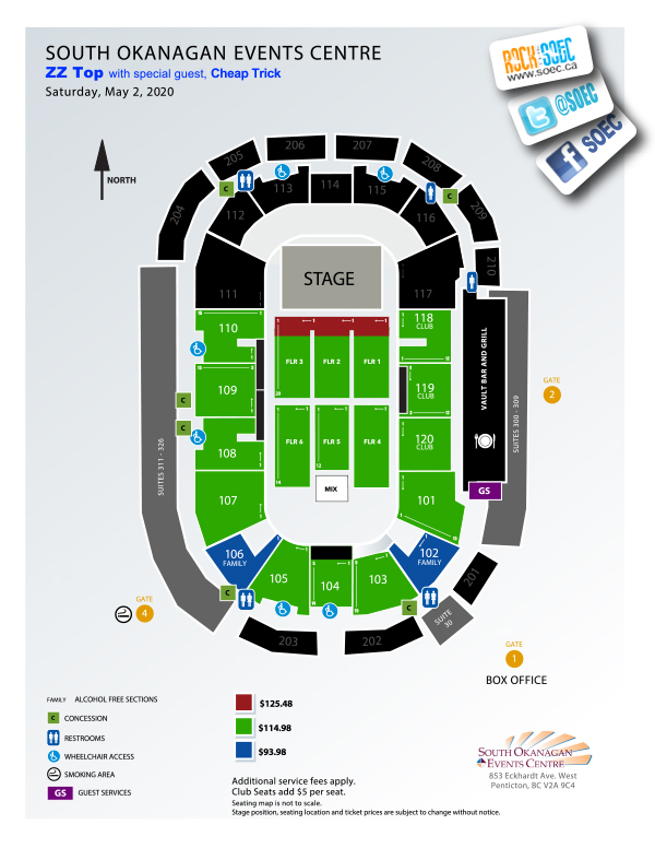 Seating Maps | South Okanagan Events Centre