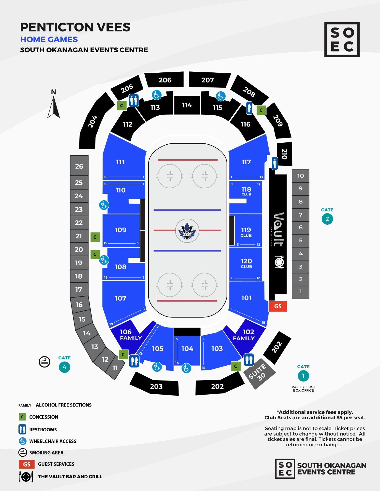 Seating Maps | South Okanagan Events Centre
