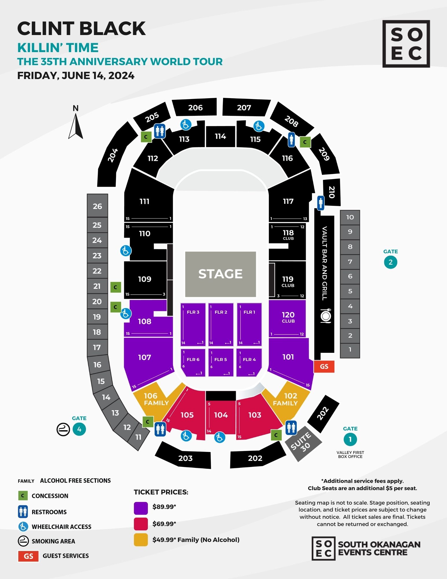 Seating Maps | South Okanagan Events Centre