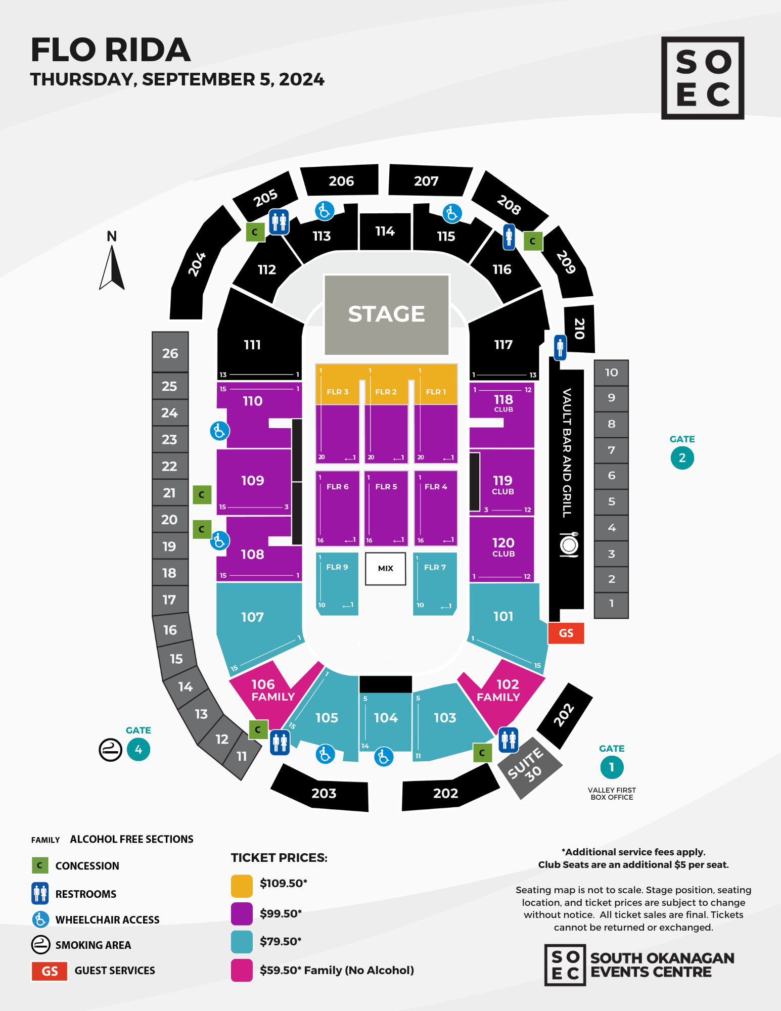 Seating Maps | South Okanagan Events Centre