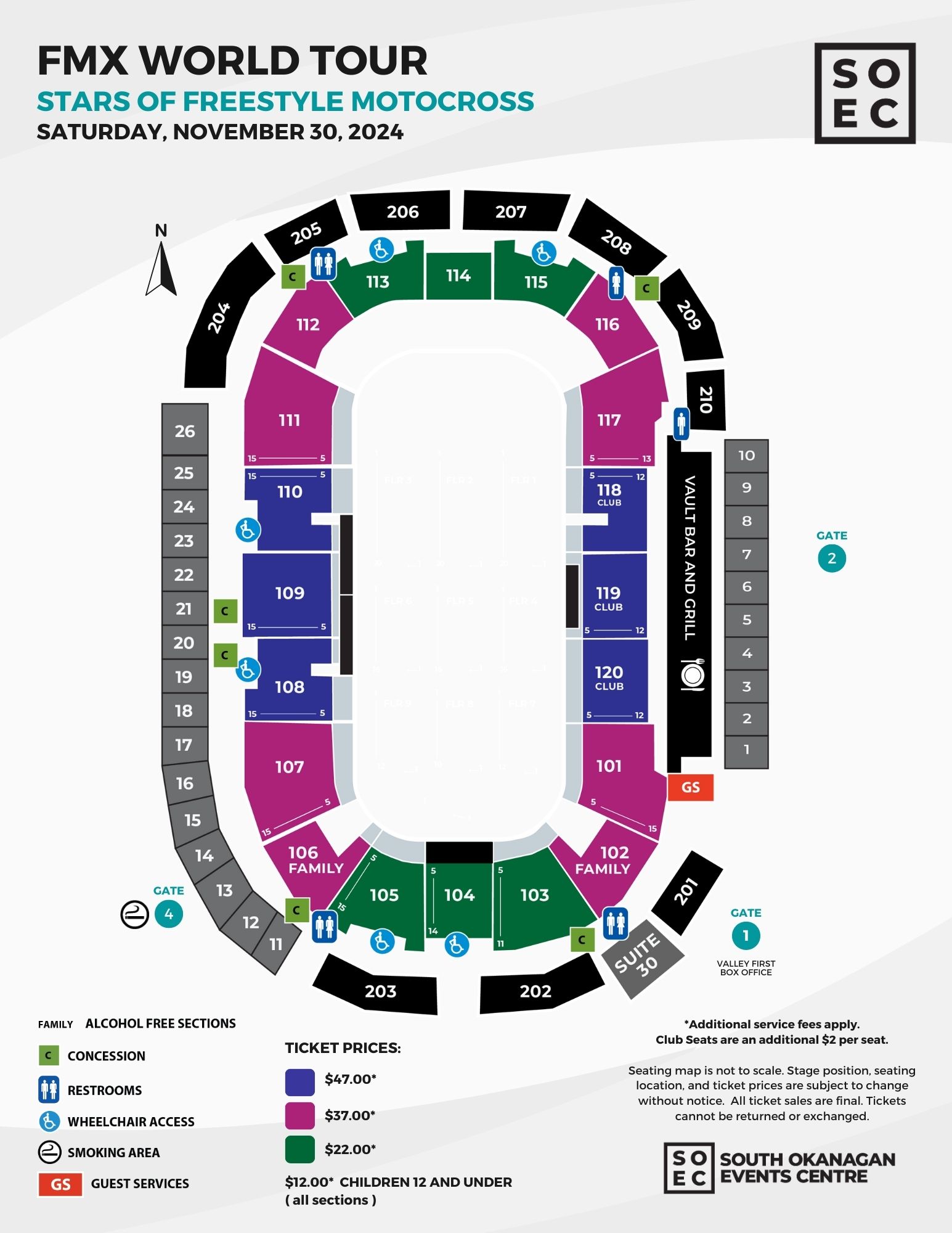 Seating Maps | South Okanagan Events Centre